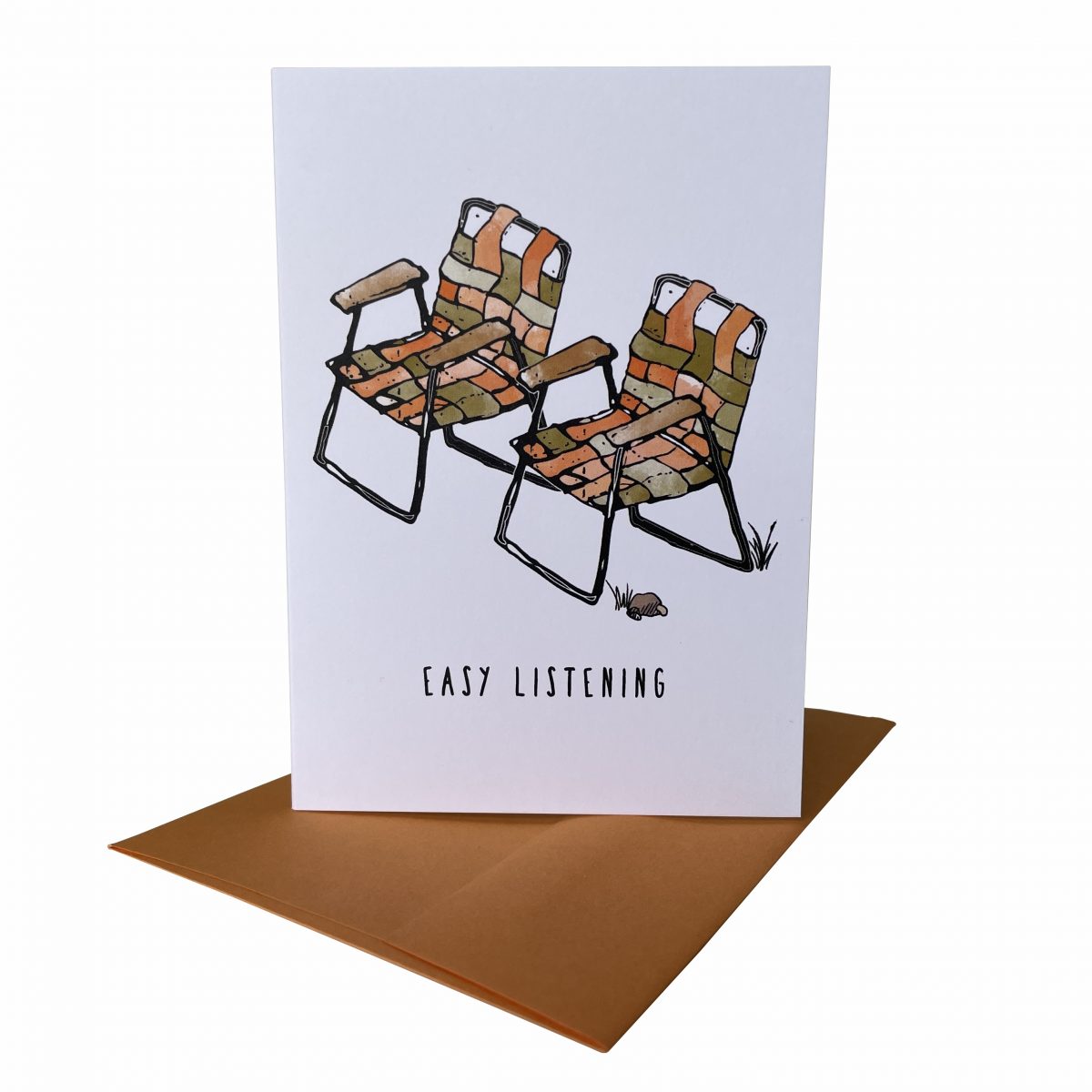 Easy Listening Lawn Chair Note Card - Support Local - Bend